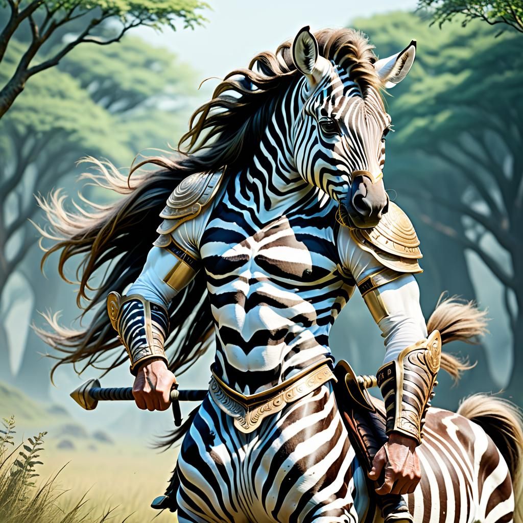 Zebra centaur - AI Generated Artwork - NightCafe Creator