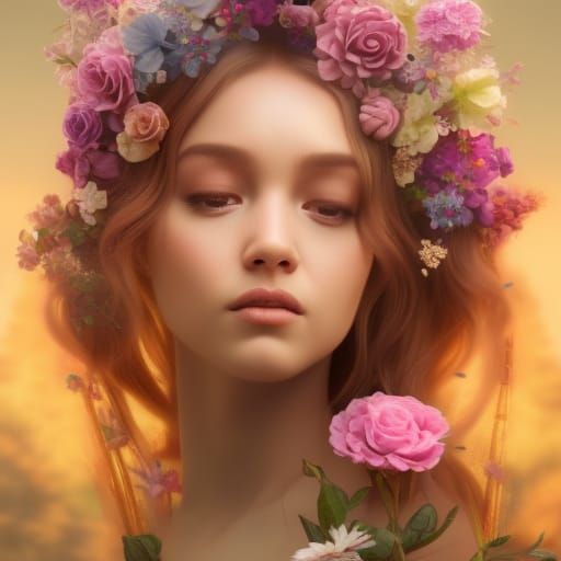 Flower Elf Girls 13 - AI Generated Artwork - NightCafe Creator