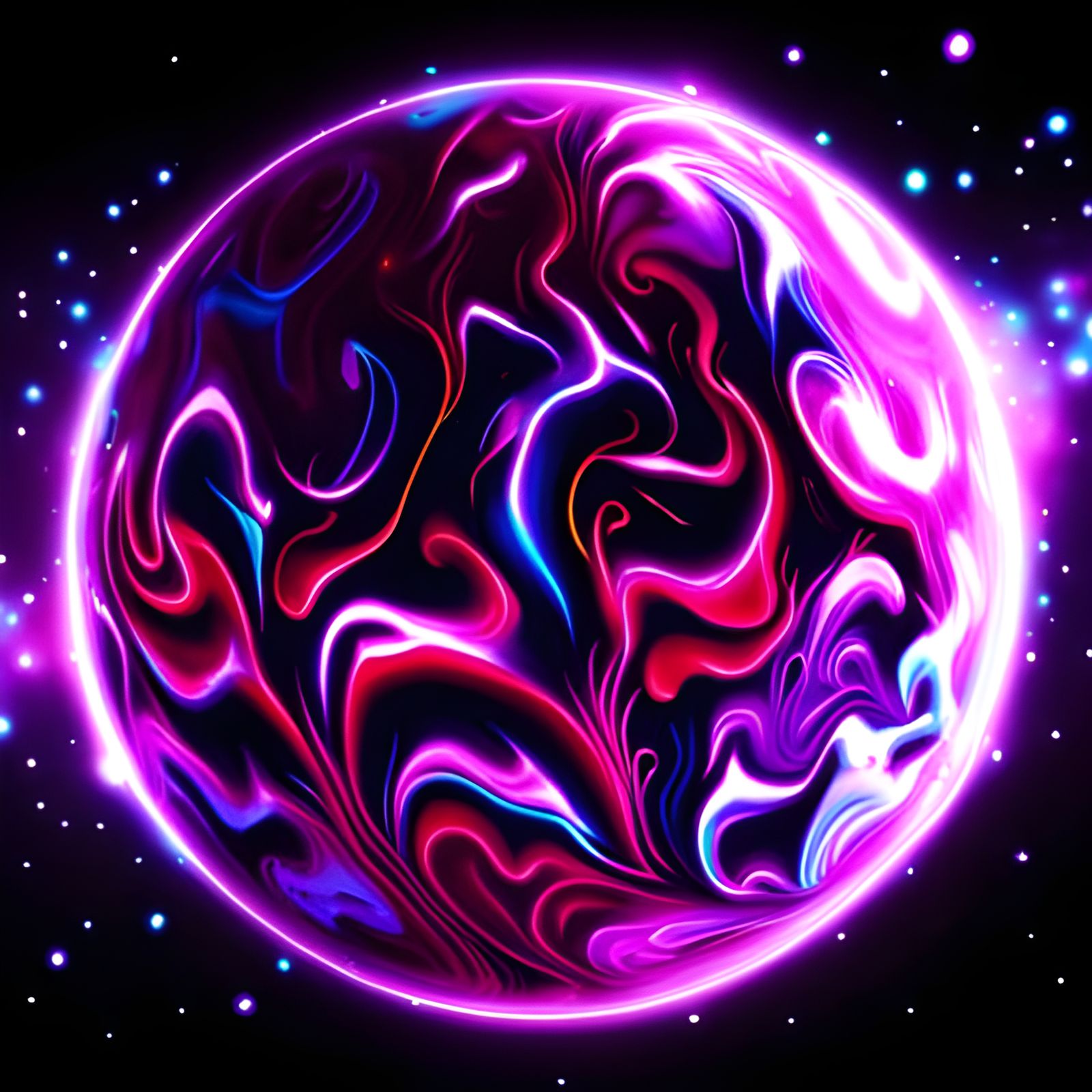Wavy planet - AI Generated Artwork - NightCafe Creator