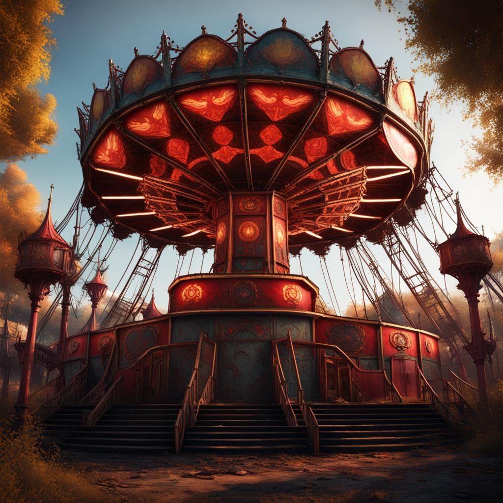 Haunted Amusement Park - AI Generated Artwork - NightCafe Creator