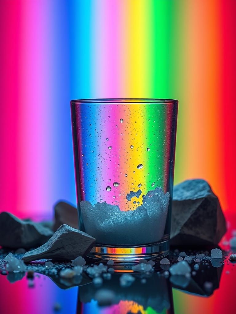 Toxic Rainbow Salt Dangers in a Realistic 8K Scene - AI Art