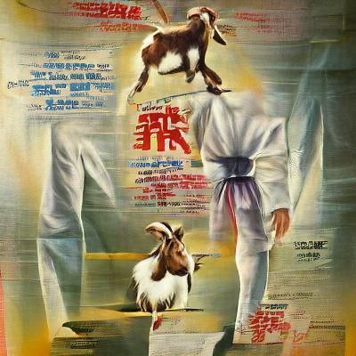 35 Years Later... The Karate Goat Part I - AI Generated Artwork ...