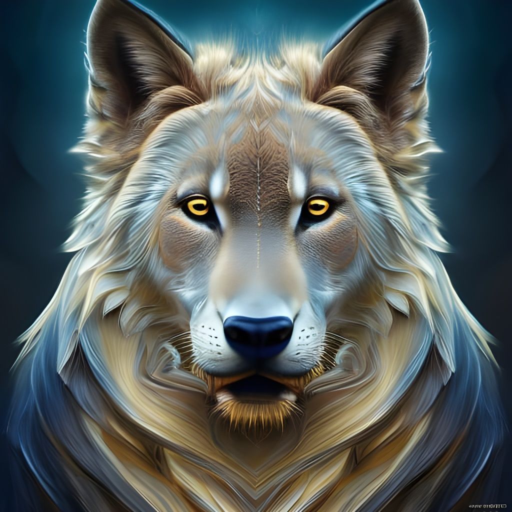 Yellow Fancy Lion - AI Generated Artwork - NightCafe Creator