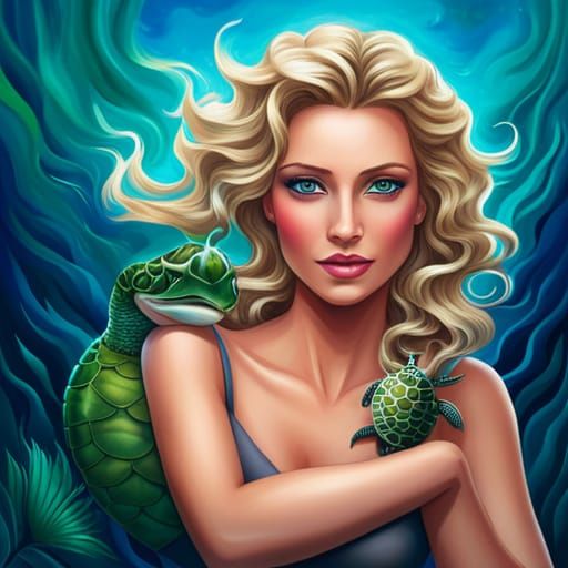 Turtle queen - AI Generated Artwork - NightCafe Creator