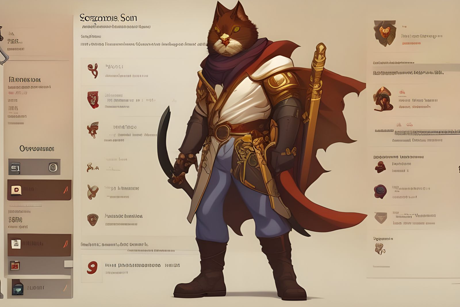 cat rogue rpg character - AI Generated Artwork - NightCafe Creator