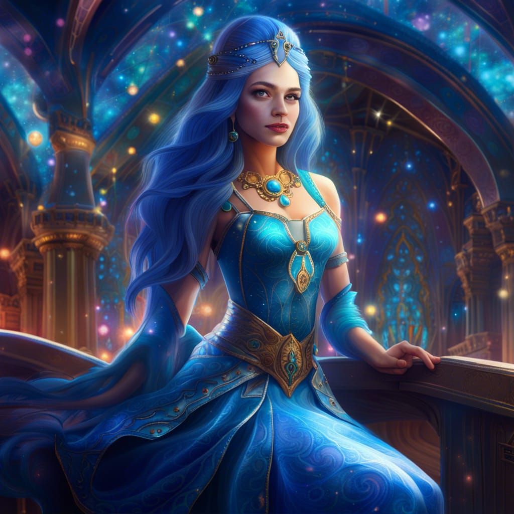Guadalupe, princess of Azureon. /Another version - AI Generated Artwork - NightCafe Creator
