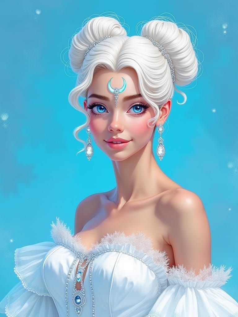 Sailor Moon - Ethereal Goddess in Celestial Gown