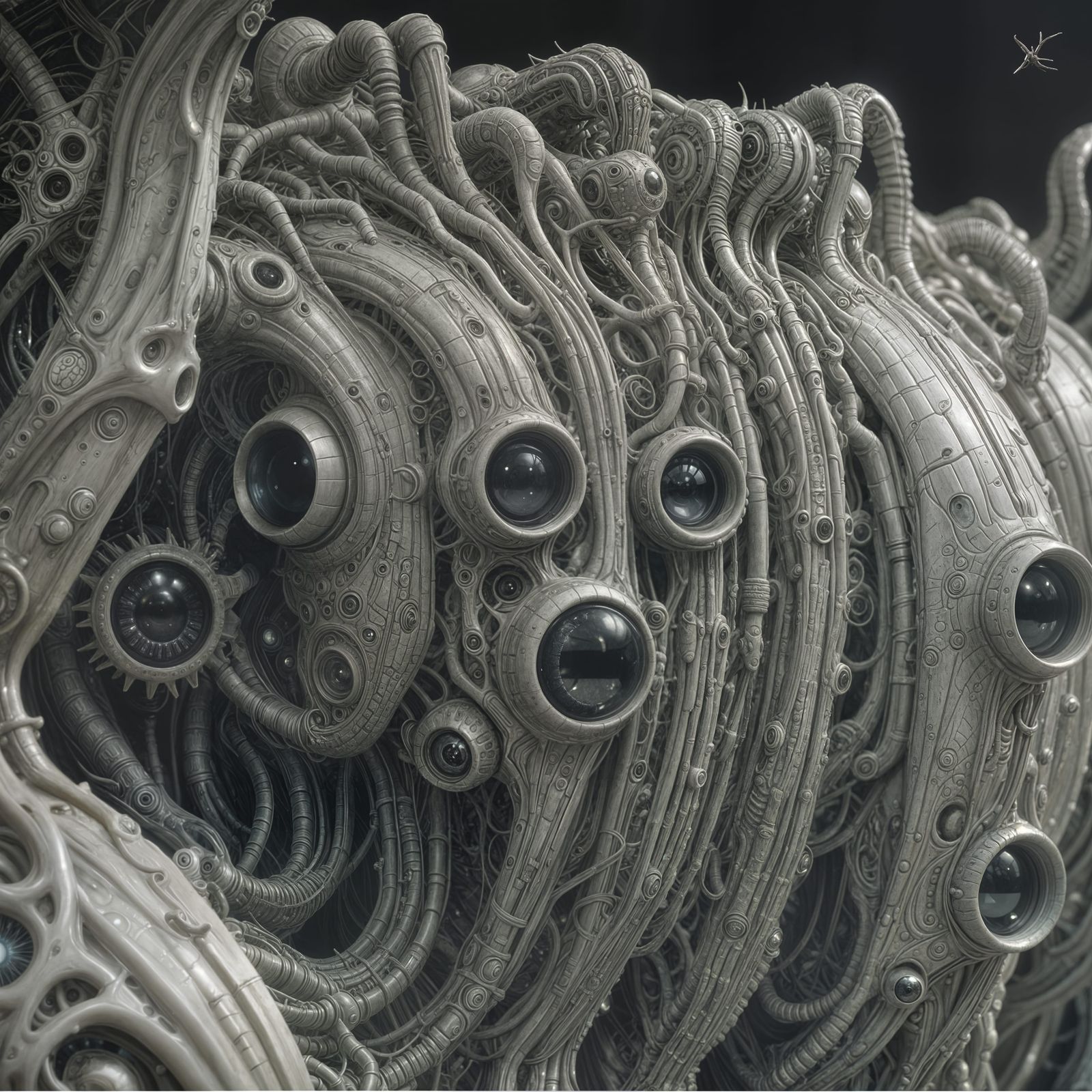 Cybernetic Alien Abomination in a Gigeresque Style - AI Art