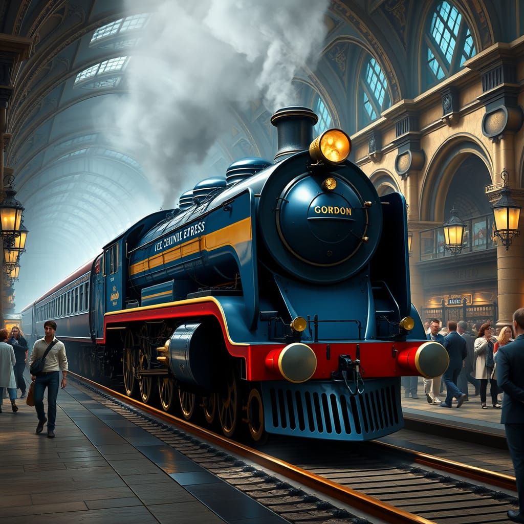 Gordon the blue steam express train