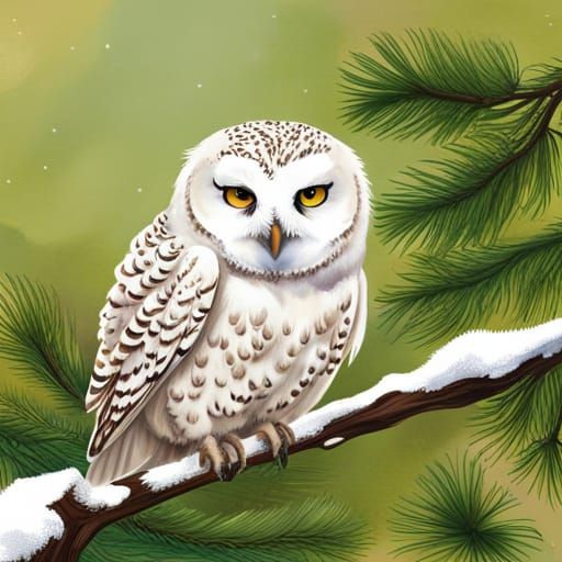 Snowy Owl Series: #5 - AI Generated Artwork - NightCafe Creator