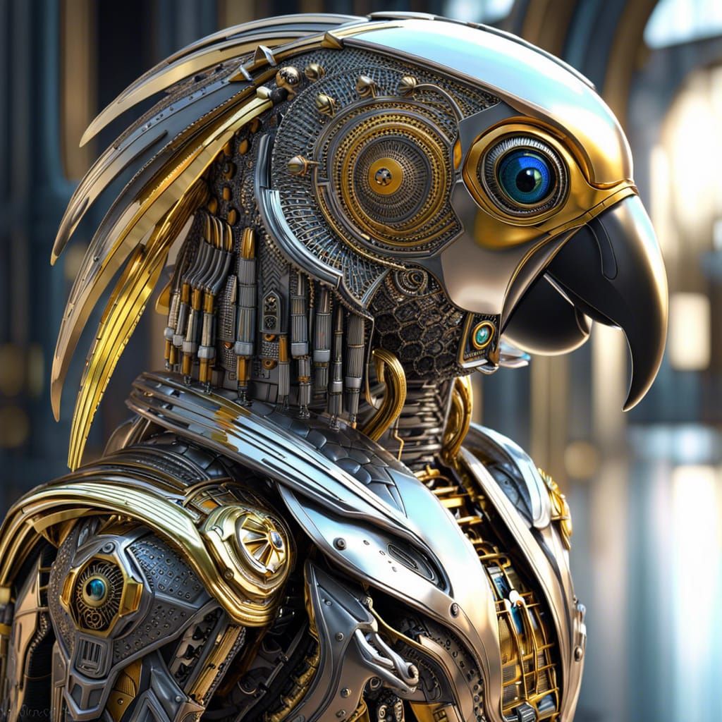 parrot robot - AI Generated Artwork - NightCafe Creator
