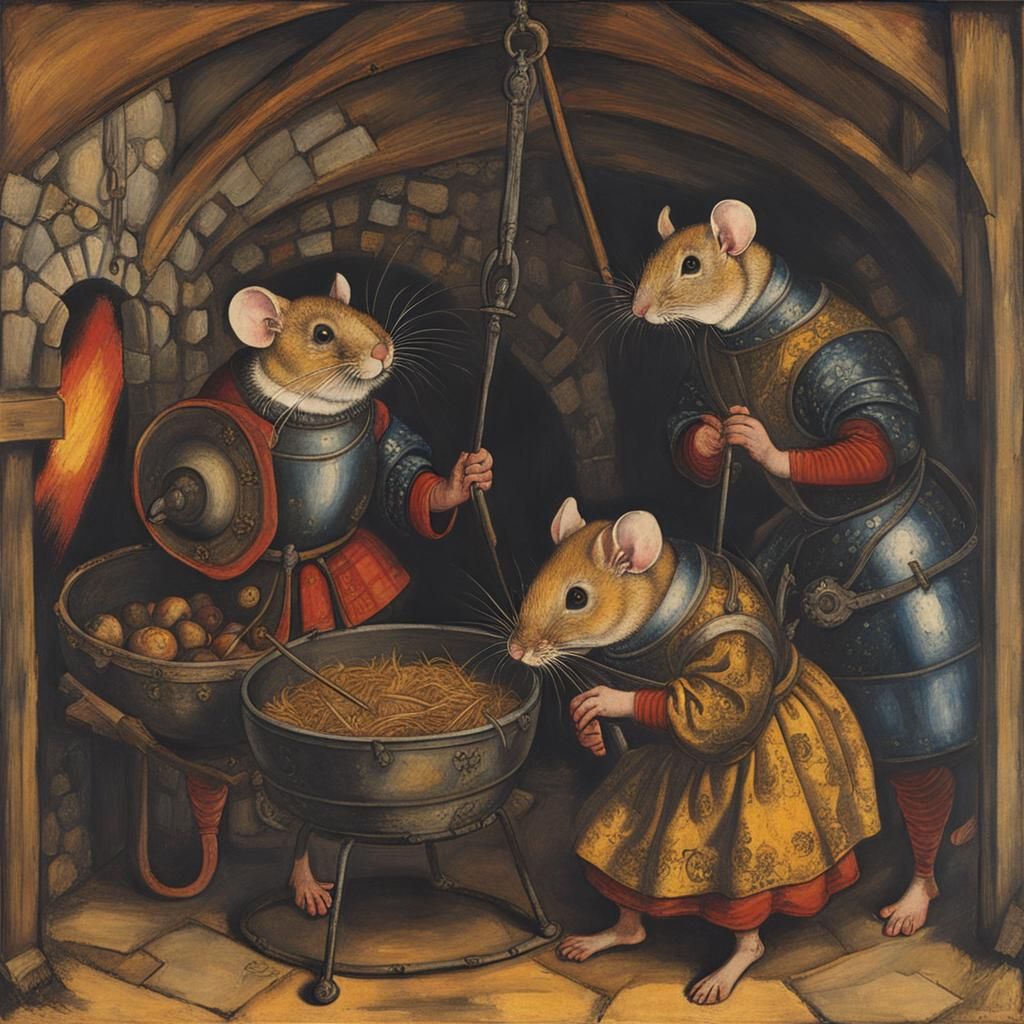 There were mice with iron sides in the Middle Ages Medieval lairs by Lucas Cranach the Elder and ...