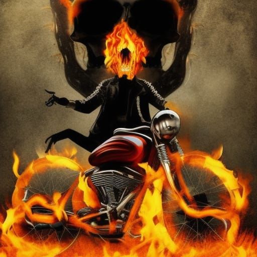 Ghost Rider - AI Generated Artwork - NightCafe Creator