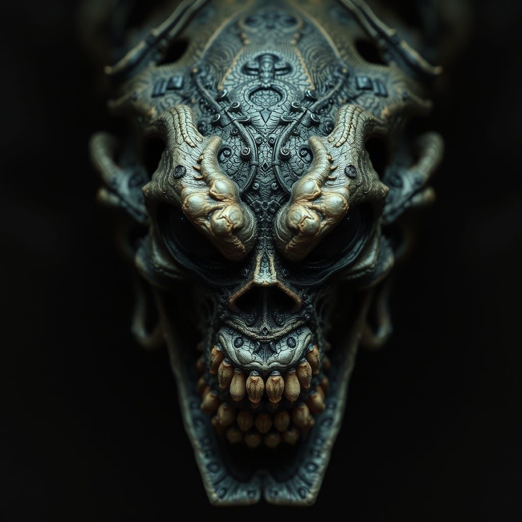 Abomination from hell - Cyberpunk Abomination in Dark, Alien...