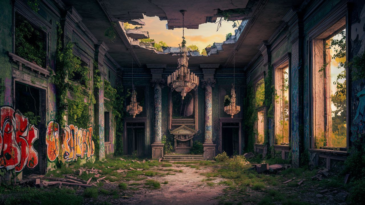 Abandoned Place - AI Generated Artwork - NightCafe Creator