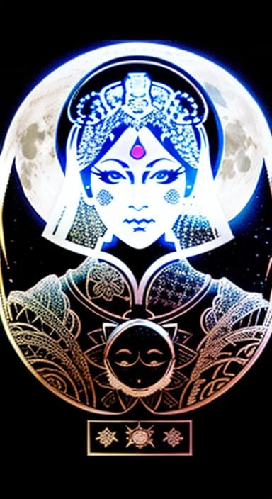 Surreal Virtual Portrait in Holographic Intaglio S... - AI Art