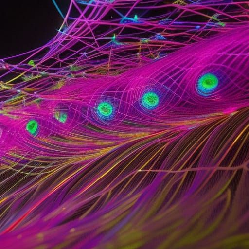 Pattern fractions 3d protrude Staticky feathery nebula Electric current ...