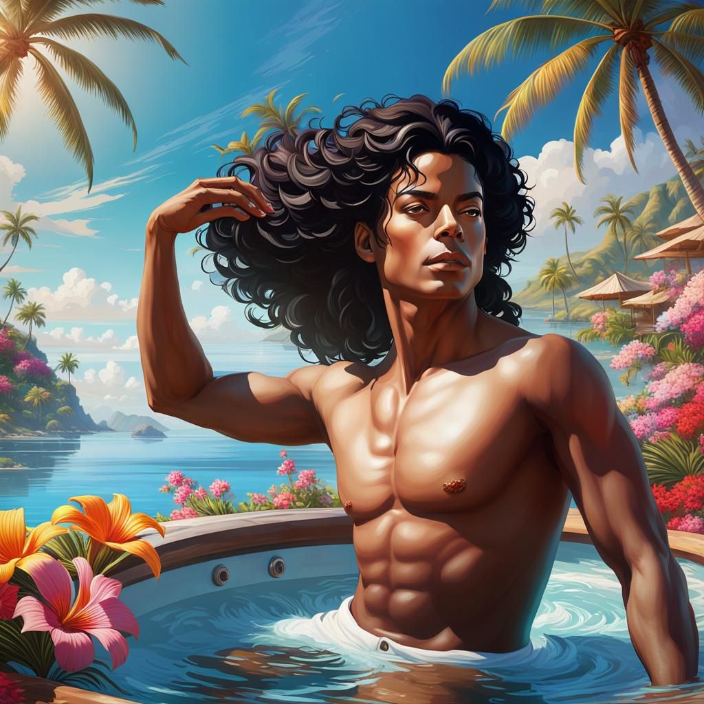 Michael Jackson in Island - AI Generated Artwork - NightCafe Creator
