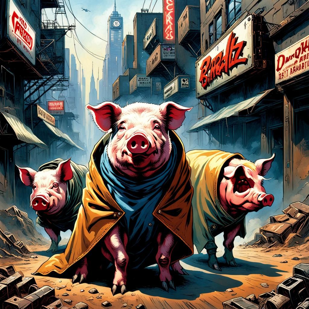 Pigs in blankets - AI Generated Artwork - NightCafe Creator