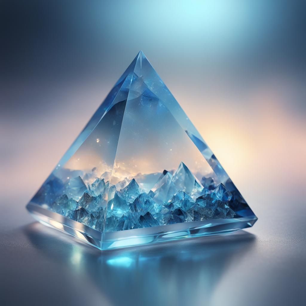 blue crystal pyramid - blue crystal pyramid