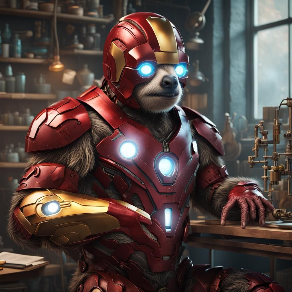 Iron Sloth - AI Generated Artwork - NightCafe Creator