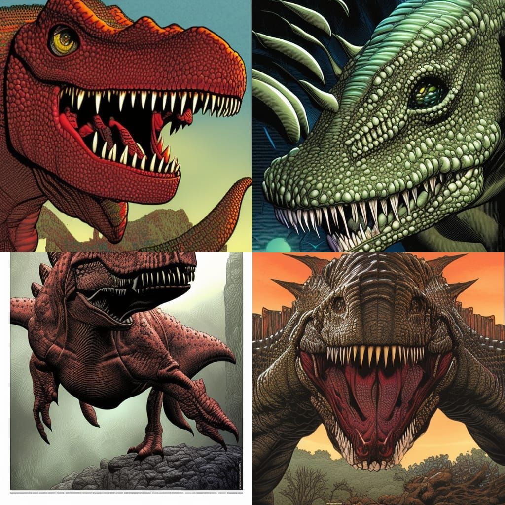 T-rex made of eyes - AI Generated Artwork - NightCafe Creator