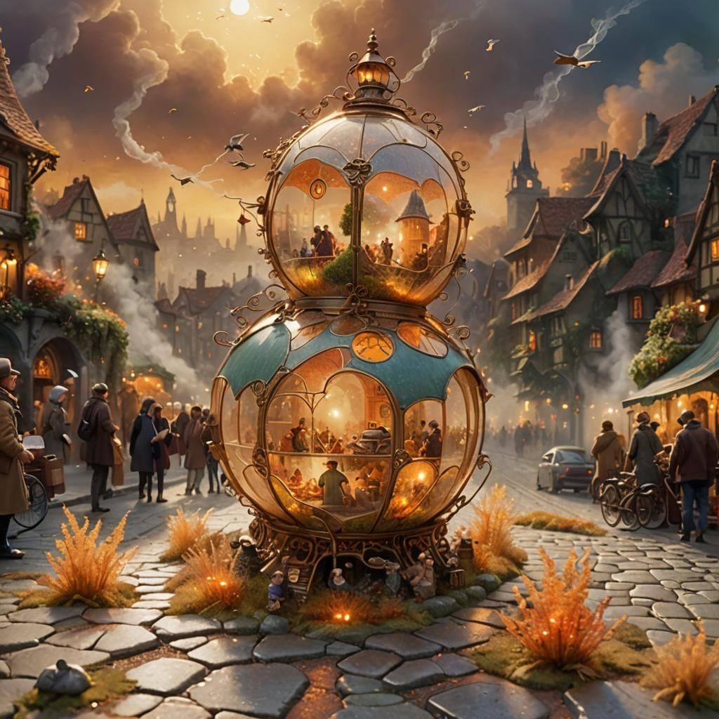 Smack Dab In The Middle Of Town - AI Generated Artwork - NightCafe Creator