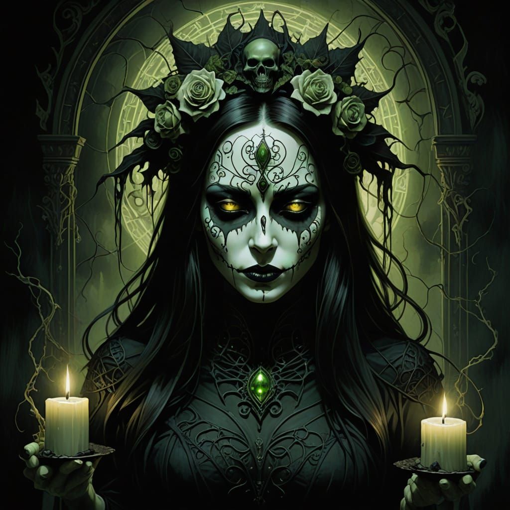 A spooky face mask called "Ghost Glow - Vanishes You Right Into Radiance"