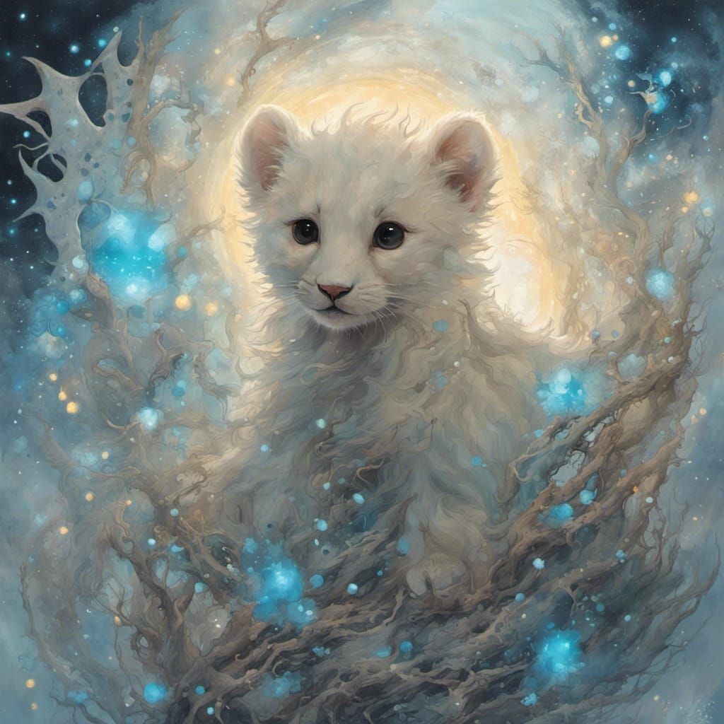 adorableNudibranchs_cub_on_bioluminescent_ethereal_beautiful_stars_and ...