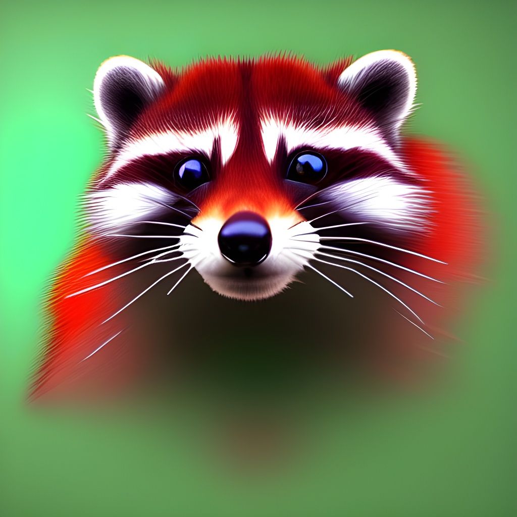 Red Racoon - AI Generated Artwork - NightCafe Creator