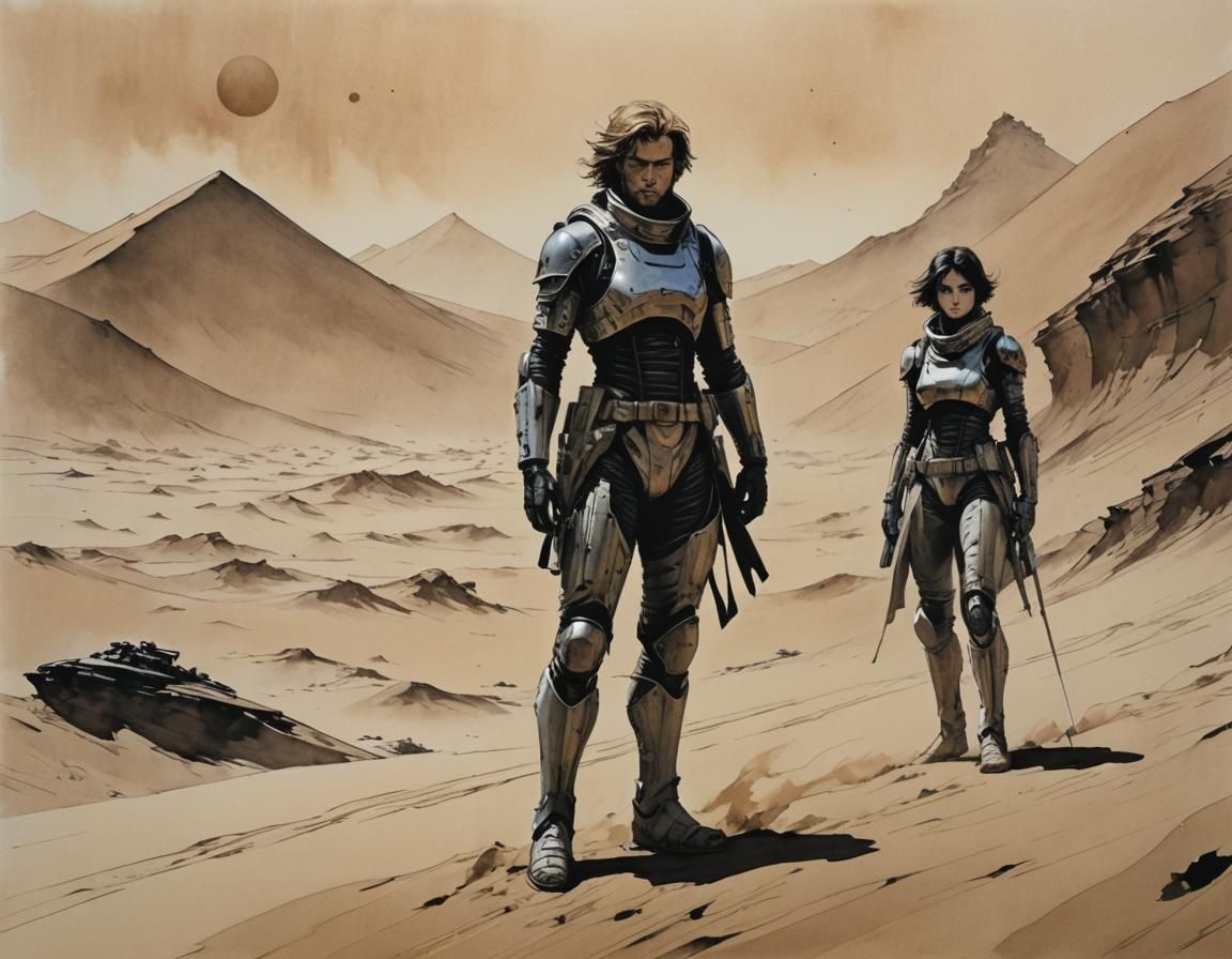Frank Herbert's Dune by Yoji Shinkawa - AI Generated Artwork ...