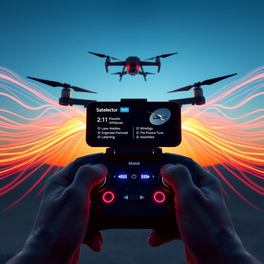 Ergonomic Remote Control with Neon Buttons and Low... - AI Art