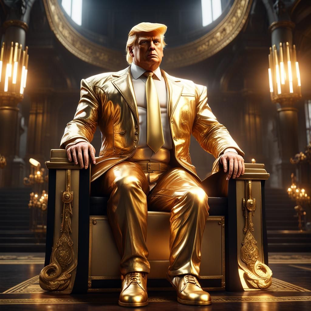 Golden Trump - AI Generated Artwork - NightCafe Creator
