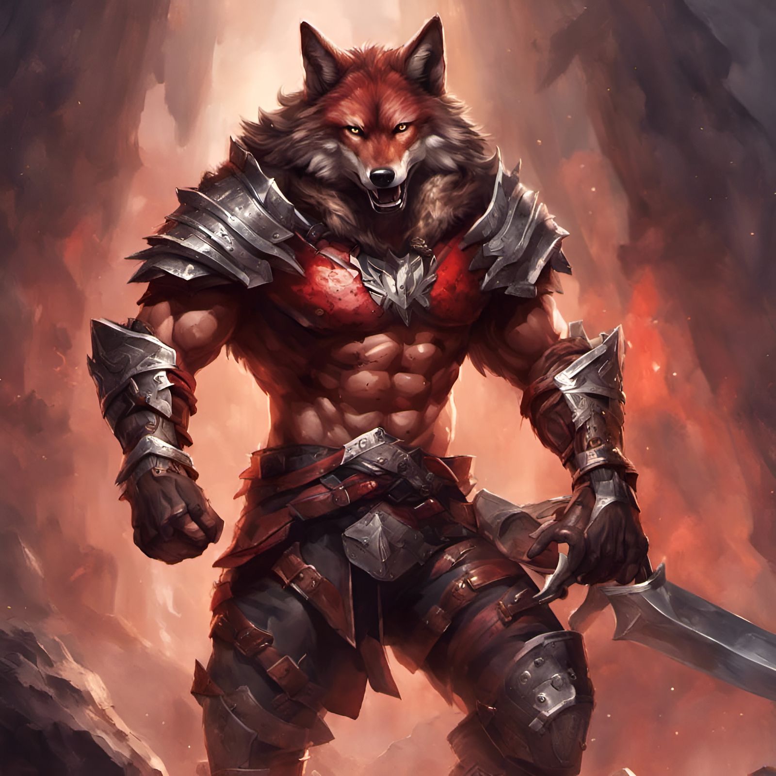 Red Wolf Ranger - AI Generated Artwork - NightCafe Creator