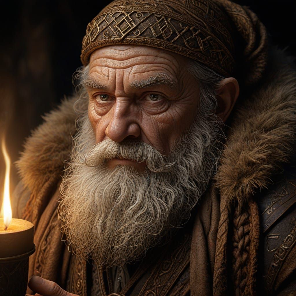 Grizzled Gruff Dwarf Rune Carver - Baroque Dwarf Rune Carver...