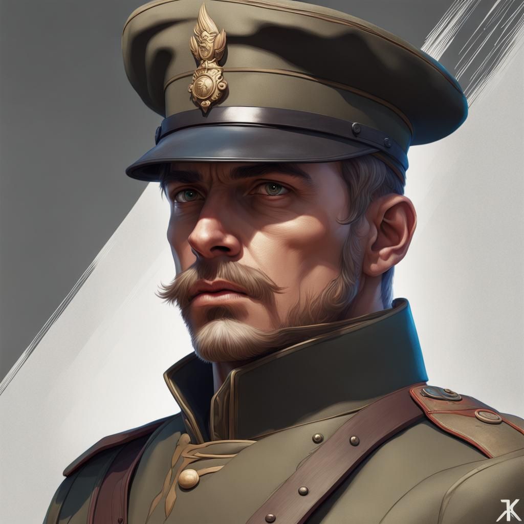 1900 soldier in gabardine - AI Generated Artwork - NightCafe Creator