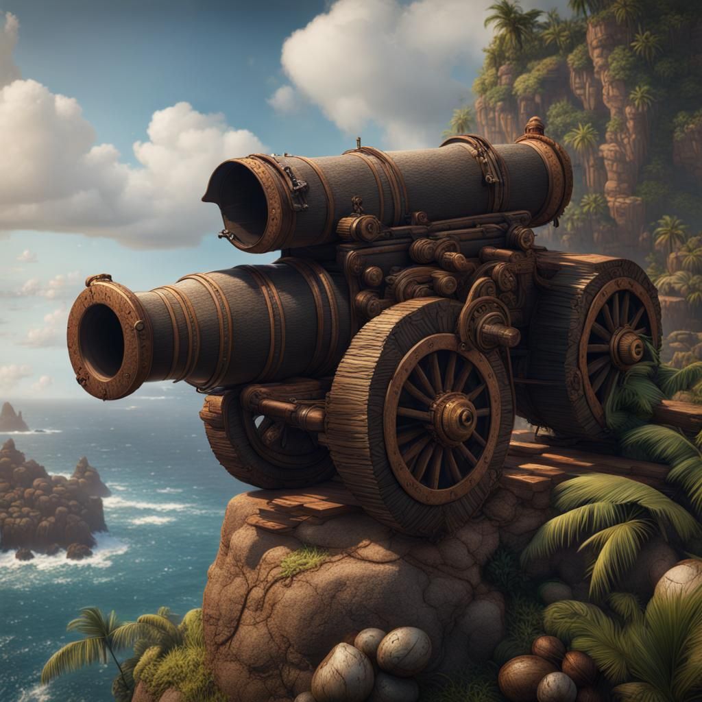 Coconut cannon - AI Generated Artwork - NightCafe Creator