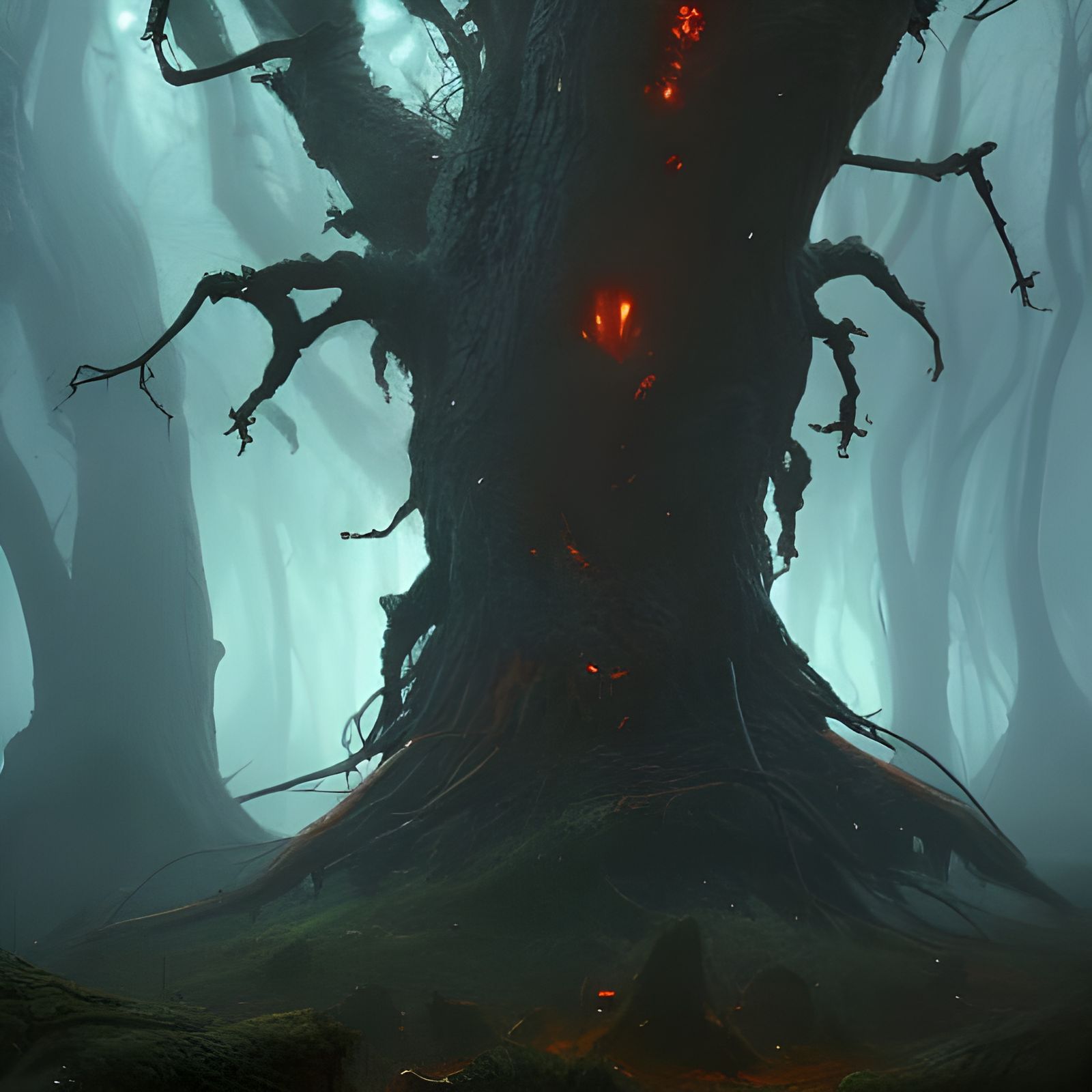 Evil Tree - AI Generated Artwork - NightCafe Creator