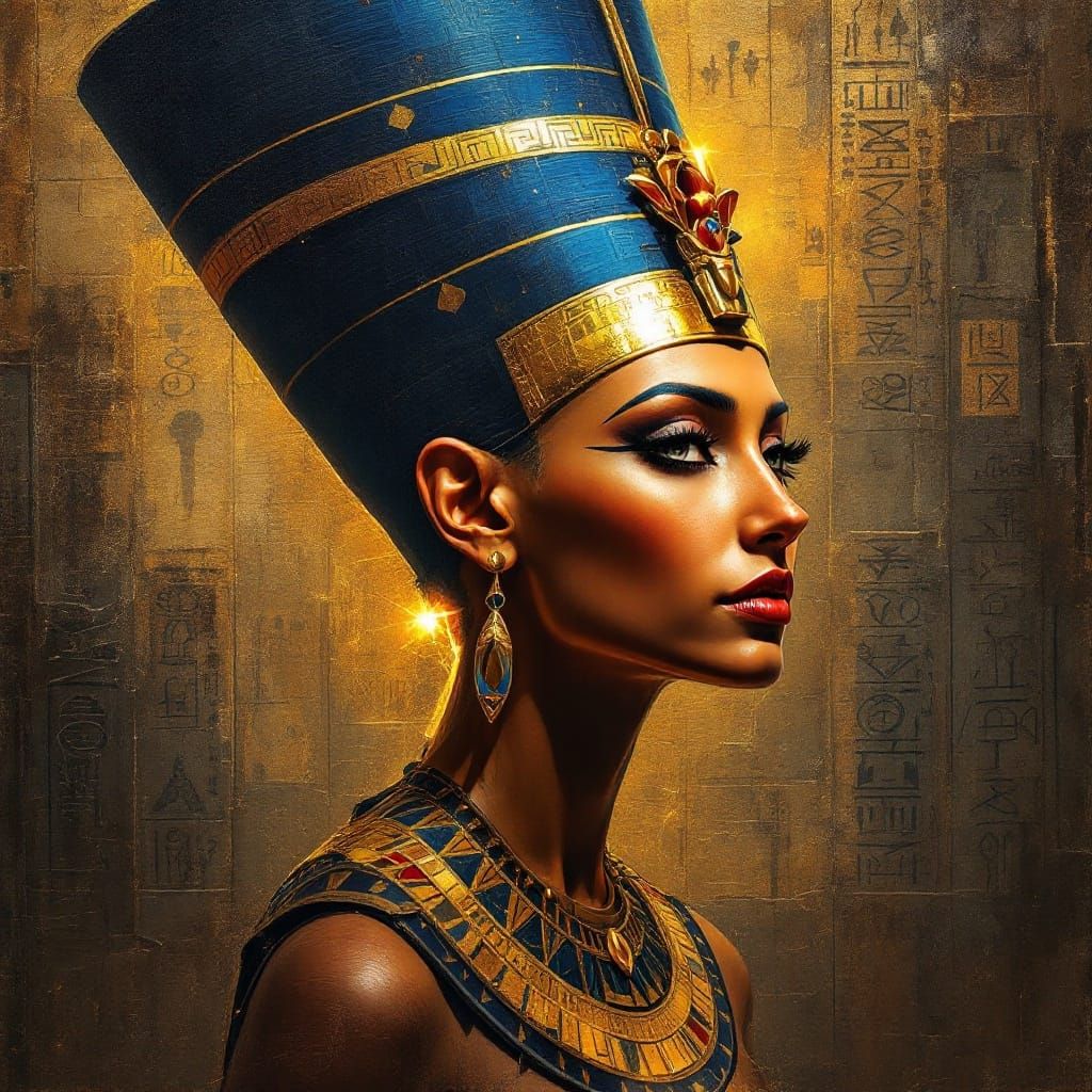Hatshepsut - Ancient Egyptian Queen Hatshepsut in Vibrant, P...