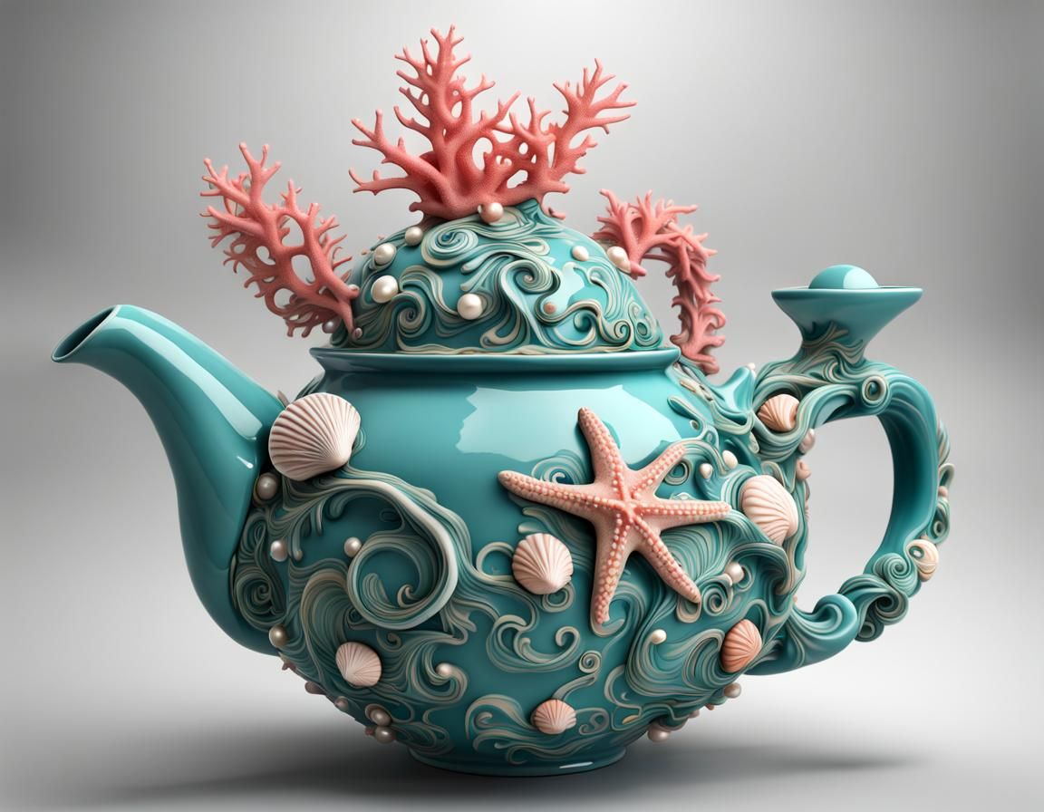Ocean teapot - AI Generated Artwork - NightCafe Creator
