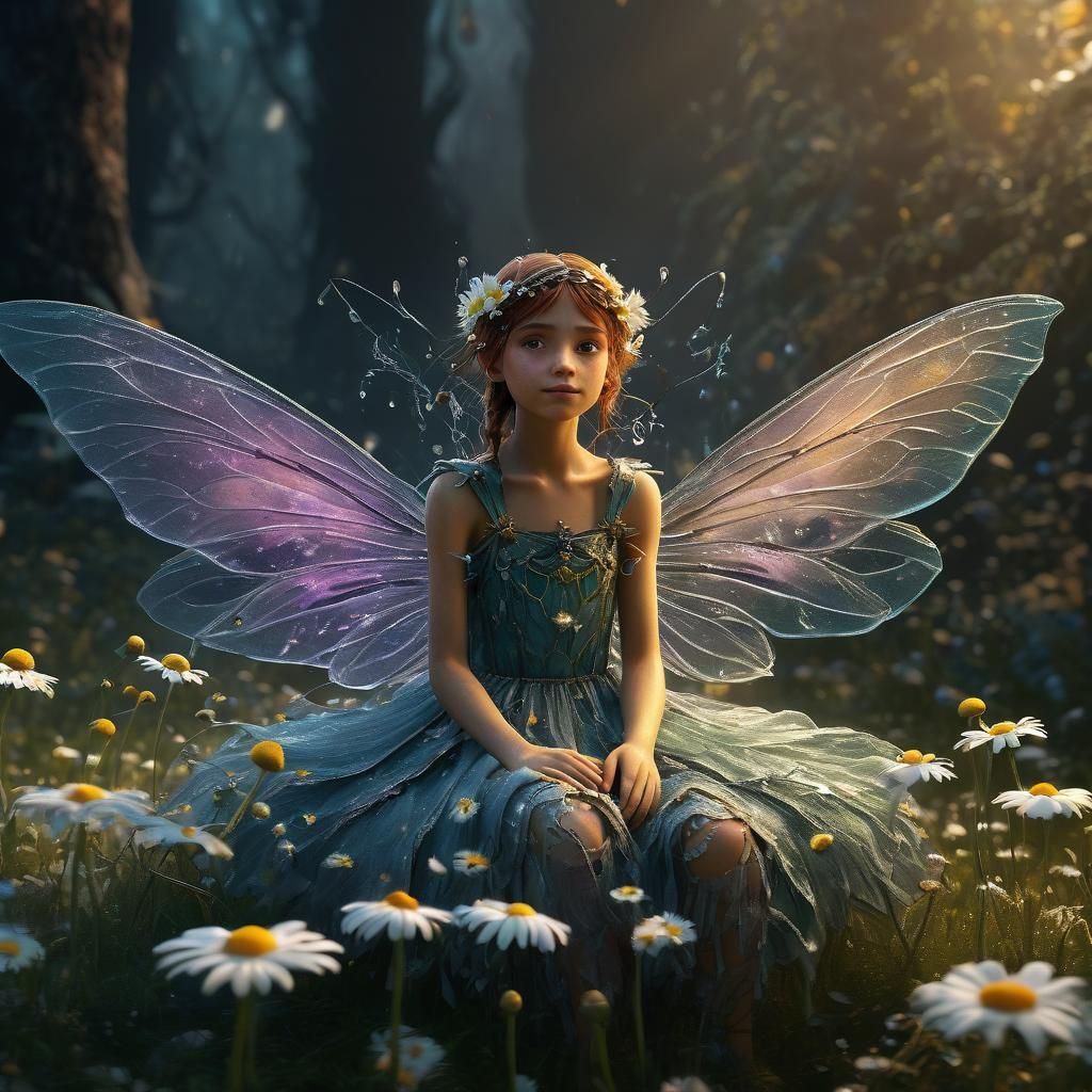 Fairy in a Daisy Field - Fairy in a Daisy Field