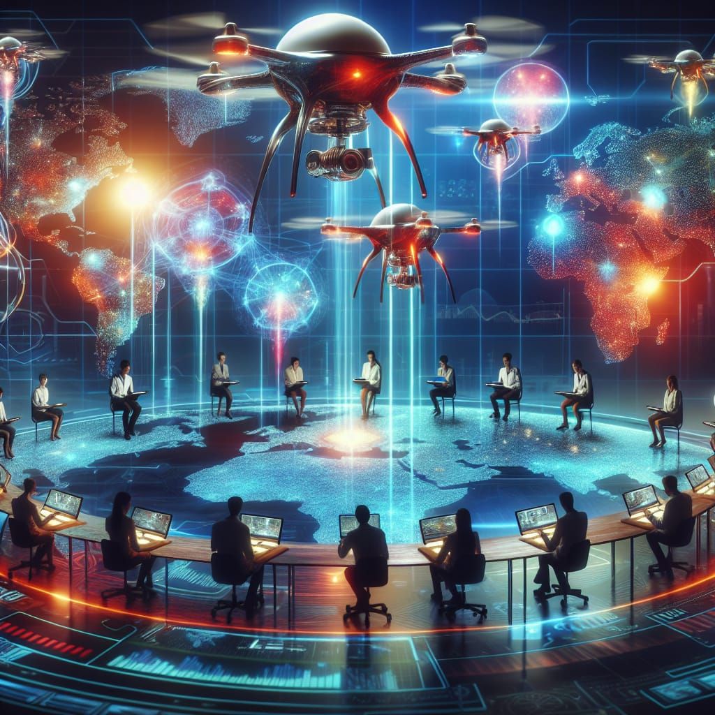 show me the drones and the orbs and who is behind it and for what purpose