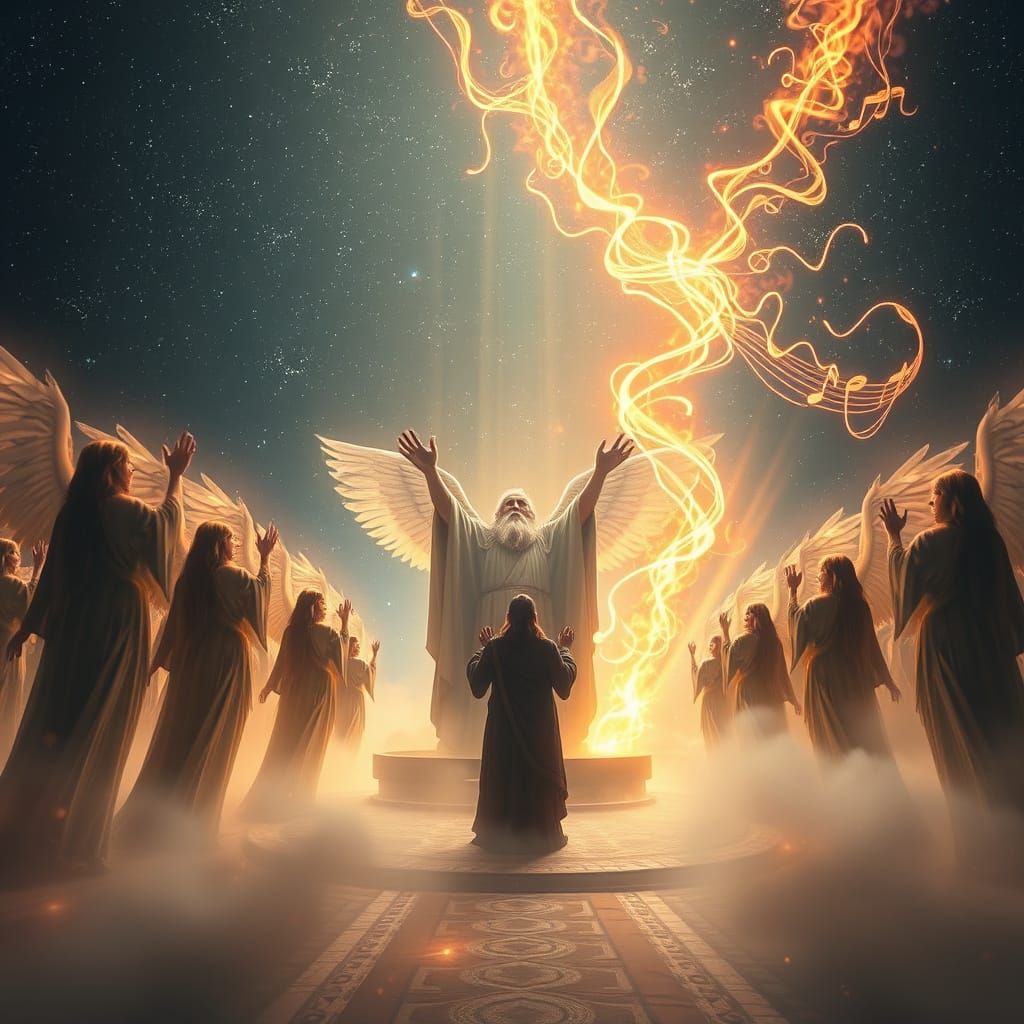 Celestial Music of the Ainur in the Timeless Halls... - AI Art