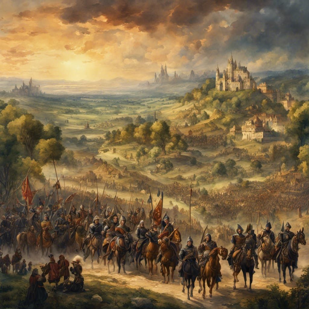 a renaissance army gathering 2 - AI Generated Artwork - NightCafe Creator