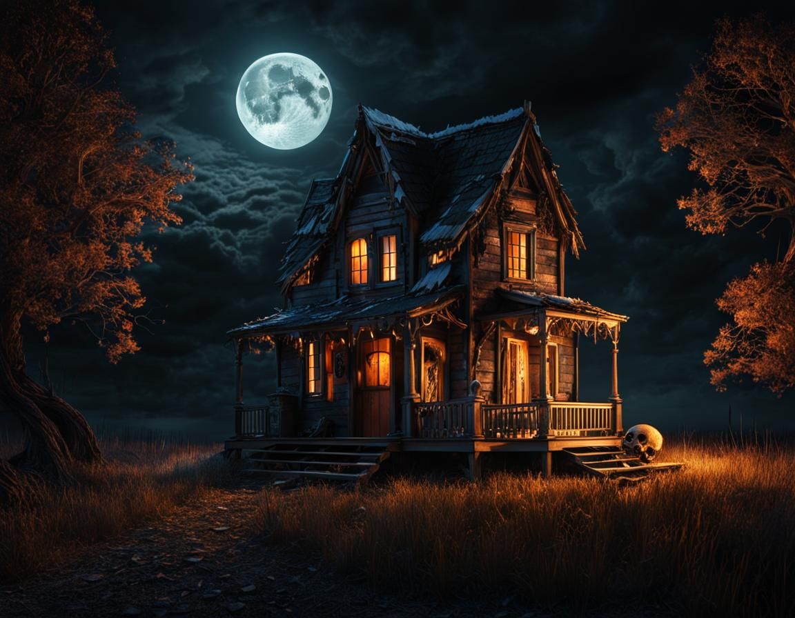 Tiny horror house - AI Generated Artwork - NightCafe Creator