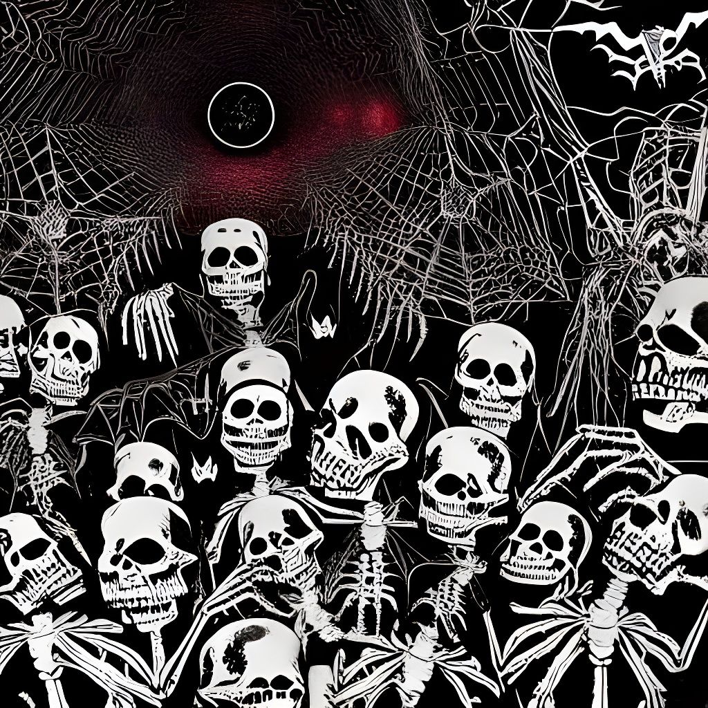 Spooky Spacey Skeletons - AI Generated Artwork - NightCafe Creator