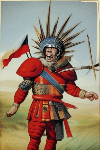 A conqueror gleefully smiles at his war - AI Generated Artwork ...