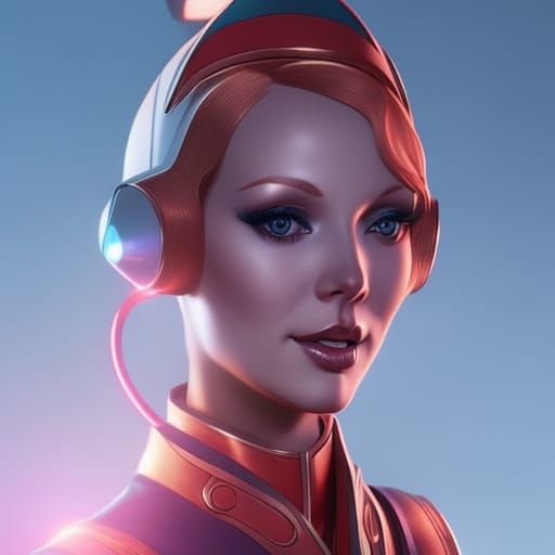 Vintage Futuristic Fly Girl - AI Generated Artwork - NightCafe Creator