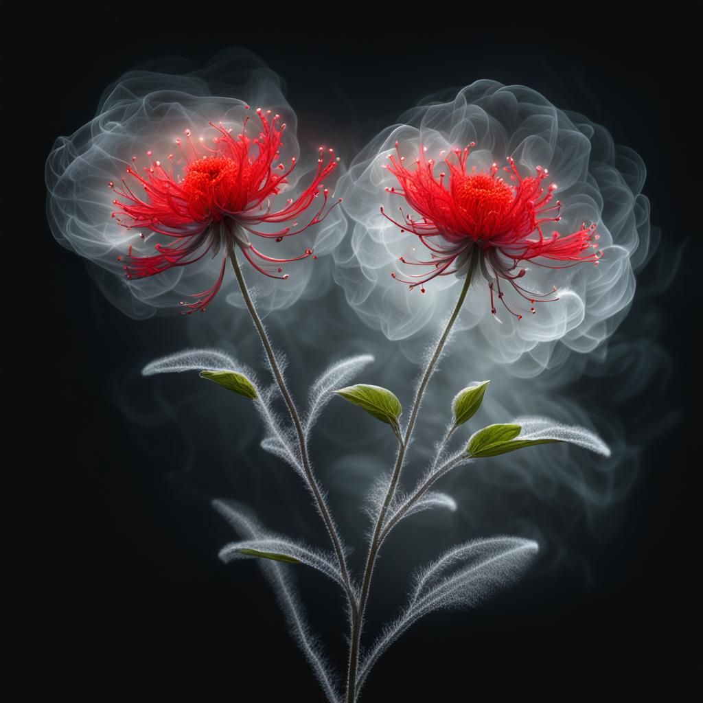 red flowers - AI Generated Artwork - NightCafe Creator