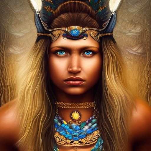 An insanely hyperdetailed fantastical portrait painting of a young ...